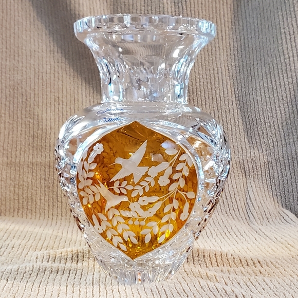 Julia | Accents | Julia Hand Cut Mouth Blown 24 Leaded Crystal Vase ...